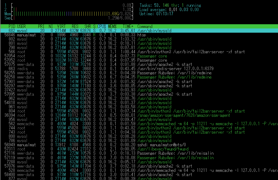 コマンドラインでの視覚化。(lstopoとhtop) – Manualmaton's Laboratory